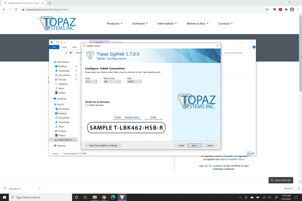 Updating the Topaz Signature Tablet Certificate – SecureClose